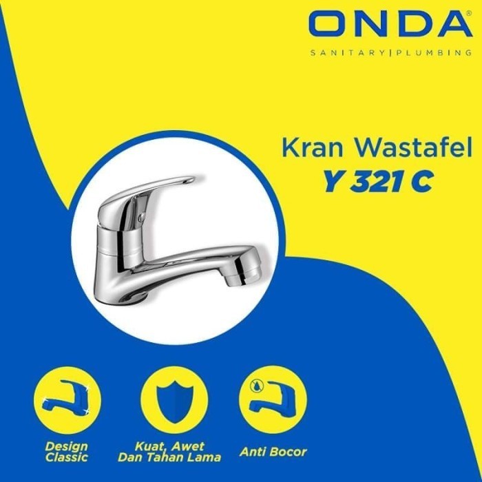 Jual Keran Kran Air Push Up Down Wastafel Basin Tap Onda Y 321 C Y321 1/2" | Shopee Indonesia