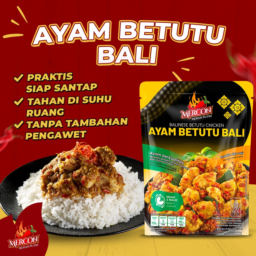 Jual Mercon Merah Putih Ayam Betutu Bali | Shopee Indonesia