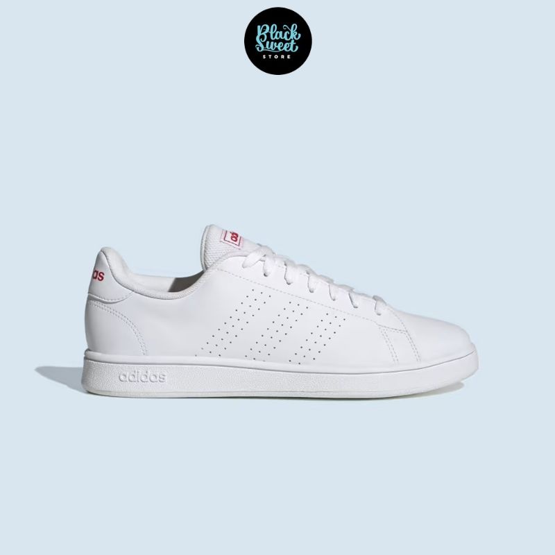 Jual SEPATU SNEAKERS ADIDAS ADVANTAGE BASE COURT WHITE RED (HP6206 ...