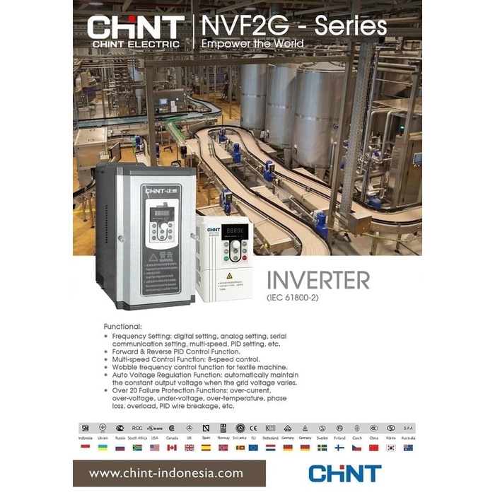 Jual Frequency Drive Inverter Vfd Nvf2-1.5/Ts4 Constant 1.5Kw | Shopee ...