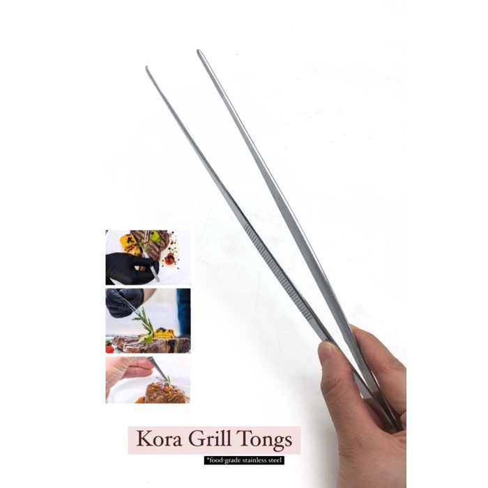 Jual KORA GRILL TONGS JEPITAN PINSET PANJANG BBQ MASAK FOOD GRADE ...