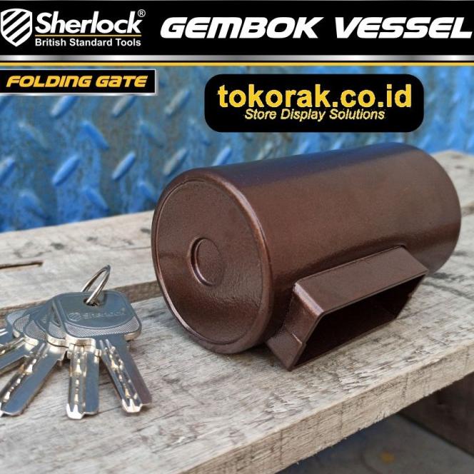 Jual Gembok Sherlock Vessel Folding Gate Gembok Tabung Pagar Rolling ...
