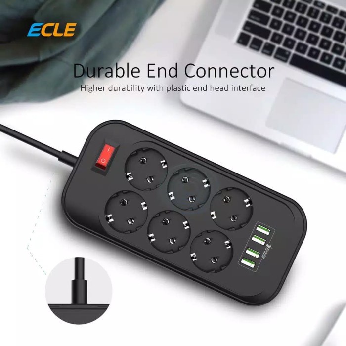 Jual Stop Kontak Usb Ecle See0502 4 Port Usb Colokan Listrik Usb Casan | Shopee Indonesia