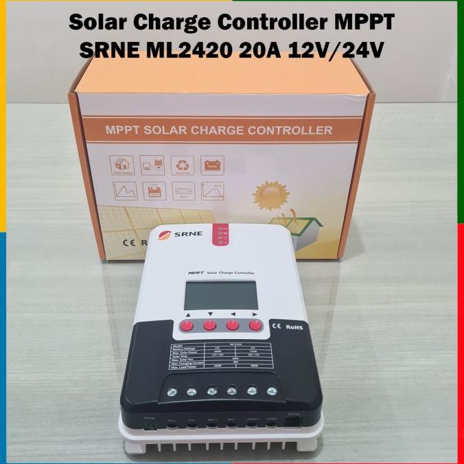 Jual SRNE mppt real solar charge controller 20A ML2420 12V/24V epever | Shopee Indonesia