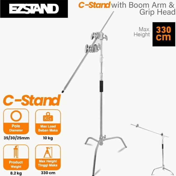Jual EZSTAND C-Stand and Boom Arm C Stand Studio Lighting | Shopee ...