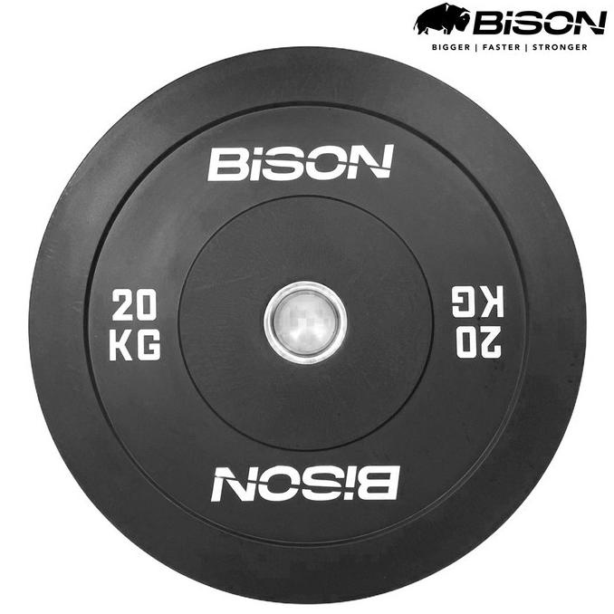 Jual Bison 20 Kg Bumper Plates Olympic Training Bebanan Barbell Classic ...
