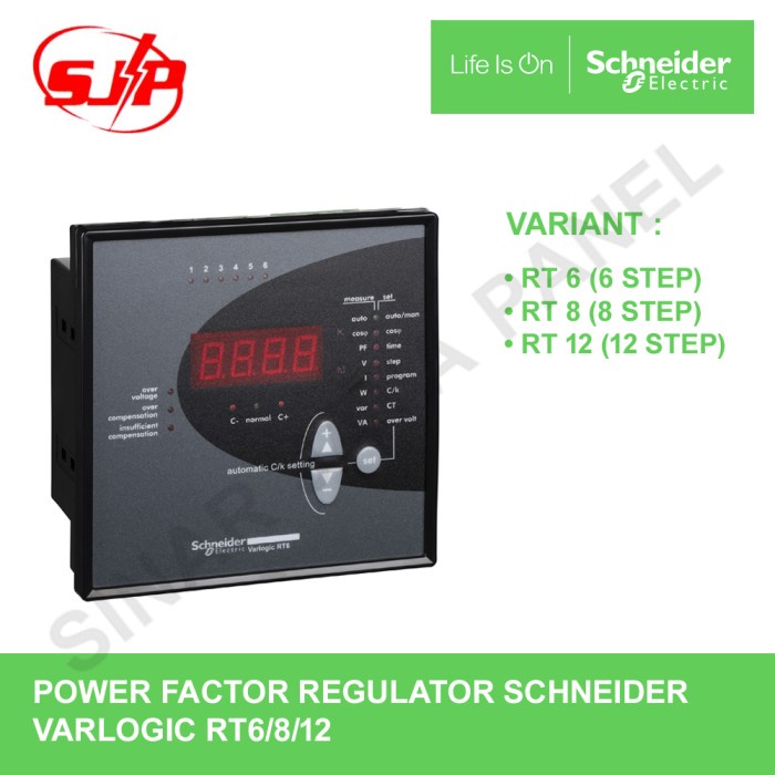 Jual POWER FACTOR REGULATOR PFR SCHNEIDER VARLOGIC RT6/RT8/RT12 6/8/12 ...