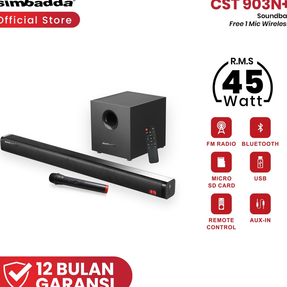 Jual LPD425 Simbadda CST 903N+ Soundbar TV Wireless Bluetooth Home Theater Super Bass Karaoke ...