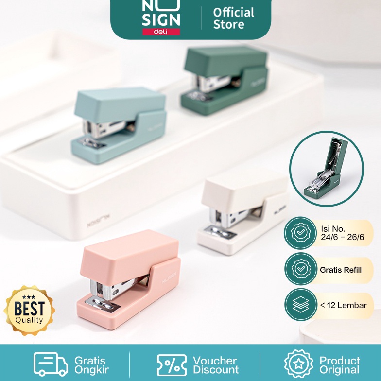 Jual SNBM-80 Nusign Stapler / Stapler Mini Kapasitas Kertas 12 lembar 4 ...
