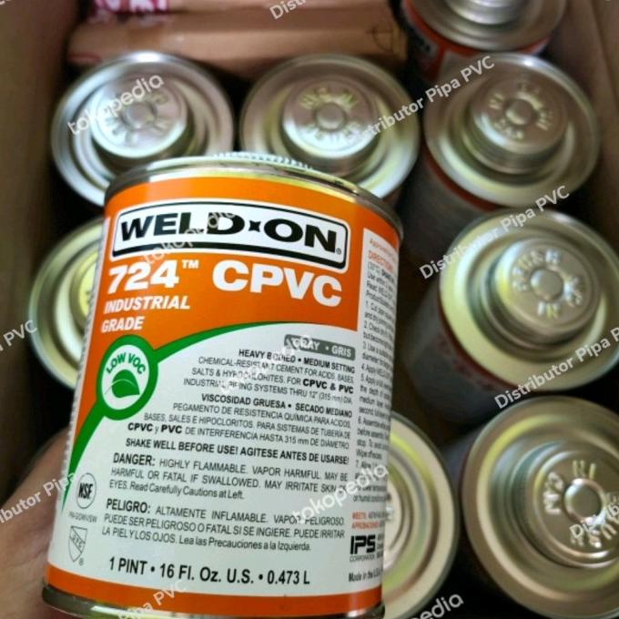 Jual #####] Lem Pipa CPVC Weld On 724 Solvent Clement 0,473L CPVC Pipa CPVC | Shopee Indonesia