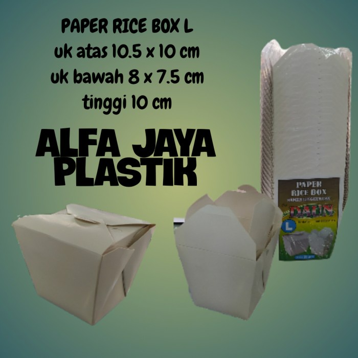 Jual Unik Paper Rice Box L / Daun / Tempat Makan Kertas / Isi 25 Pcs ...
