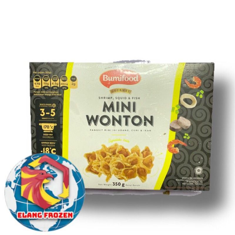 Jual Bumifood Mini Wonton | Pangsit Mini isi udang cumi ikan 350gr ...