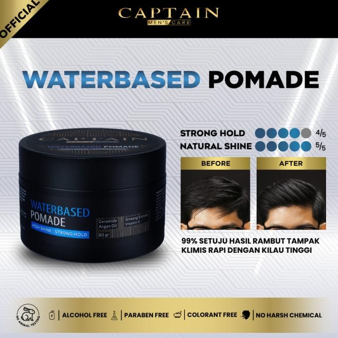 Jual Captain Men's Care Waterbased Pomade ( Captain Blue ) | Shopee ...