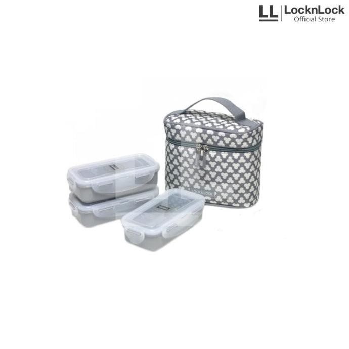 Jual LOCK&LOCK Lunch Box 3P Set Clover Bag (HPL754CDS/HPL754CIS ...