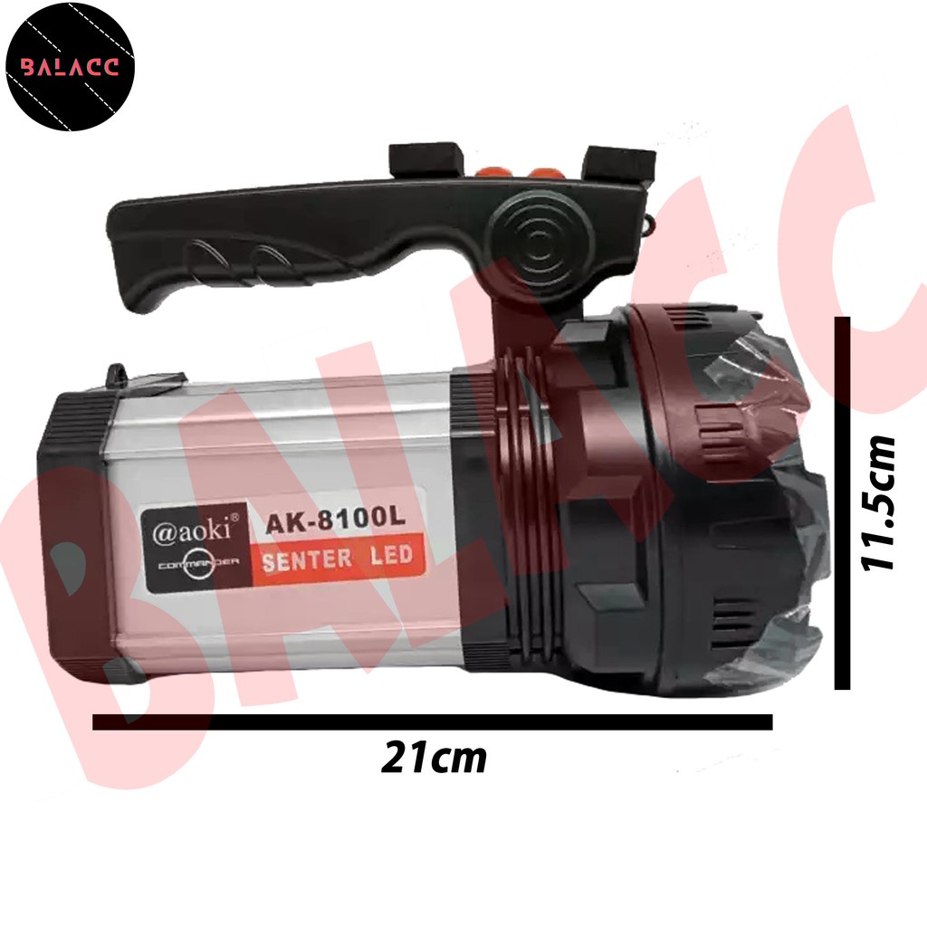 Jual Aoki Senter Commander 40W Lhitium Jumbo 40 Watt Hi Power Ak 8100L ...