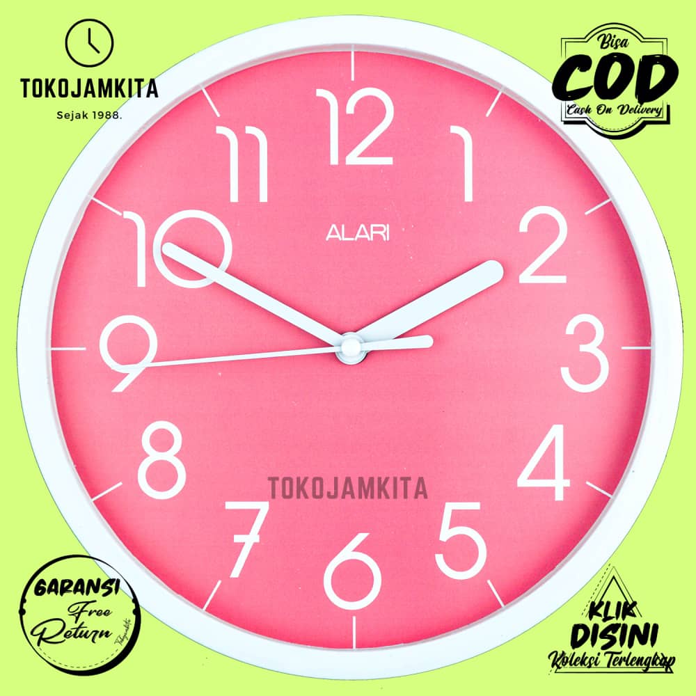 Jual Jam Dinding Analog Dekorasi Rumah Minimalis Keren Alari 1112 Besar ...