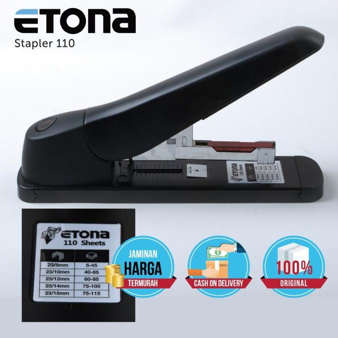 Jual Etona Heavy Duty Stapler 110, kapasitas 120 halaman. BONUS ISI ...