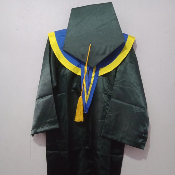 Jual Baju Toga Wisuda Dewasa Biru List Kuning | Shopee Indonesia