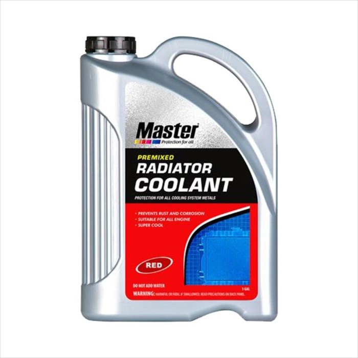 Jual AIR RADIATOR COOLANT MASTER WARNA MERAH 4 LITER GALON | Shopee ...