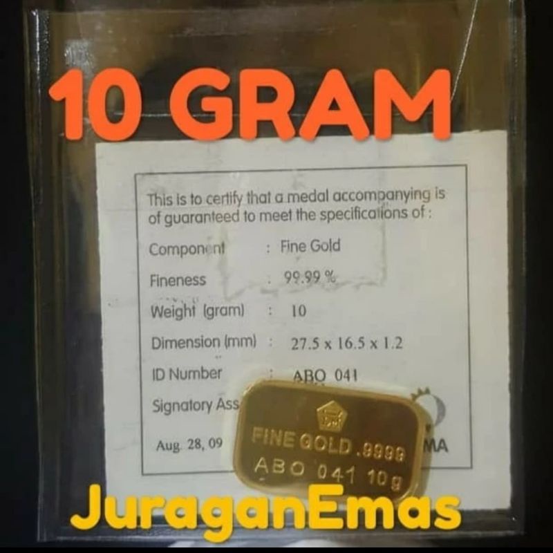 Jual LOGAM MULIA LM 10 GR (GRAM) ANTAM LANDSCAPE MODEL LAMA | Shopee ...