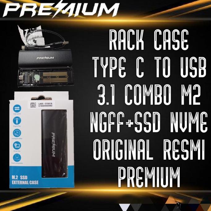 Jual Case Rack M2 Ngff Dan Nvme Ssd Enclosure Rack Case Usb 3.1 2In1 ...