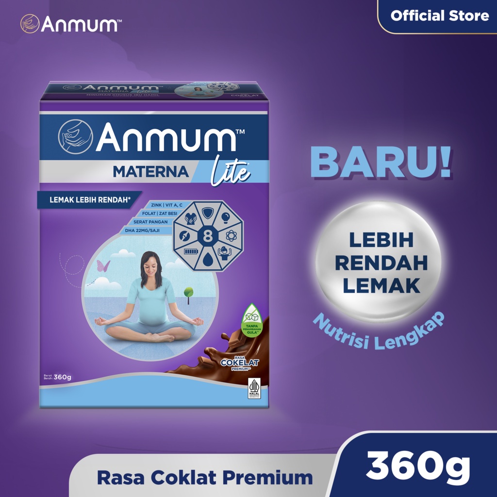 Jual Anmum Materna Lite Susu Nutrisi Ibu Hamil Rendah Lemak Cokelat ...