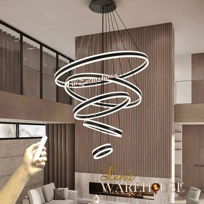 Jual Lampu Gantung Void Modern Double Led Ring 100 Cm Pendant Light ...