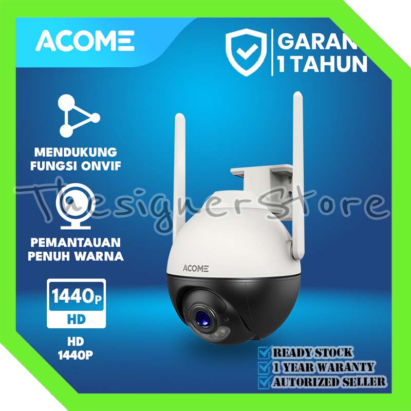 Jual ACOME APC32 WIFI CCTV Outdoor 4MP FHD 1440P Camera PTZ Color Night ...