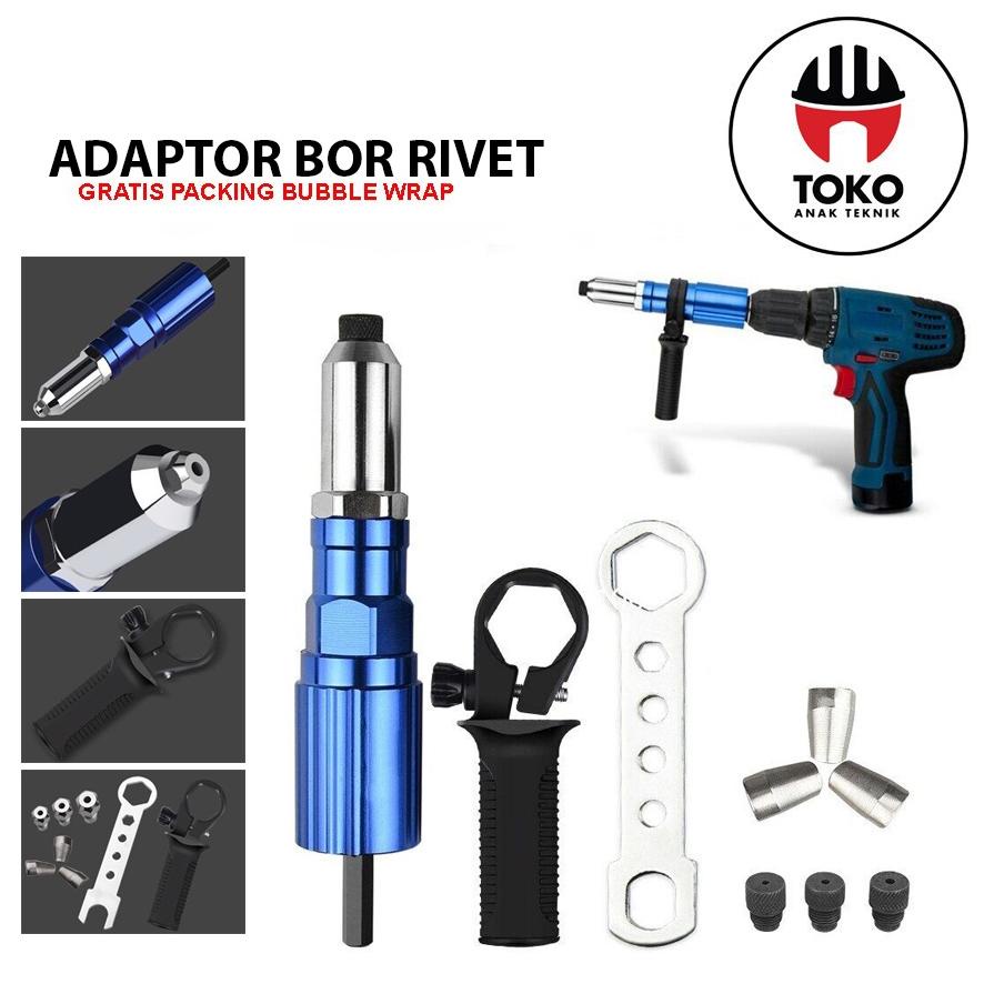 Jual New Alat Rivet Tang Rivet Ripet Sambung Konverter Bor Rivet Gun ...