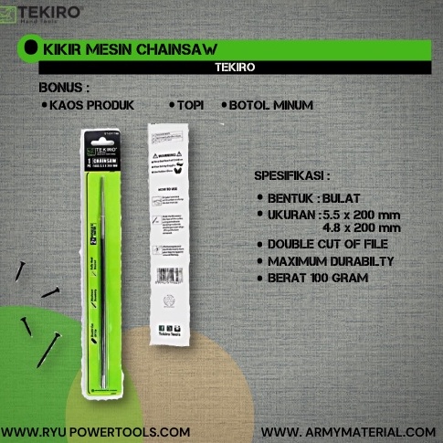 Jual LWER-80 Kikir Mesin Chainsaw Tekiro Original Kikir Bulat Chainsaw ...