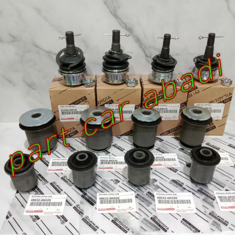 Jual Ball Joint dan Bushing Arm Atas Bawah Komplit Toyota Innova Set ...