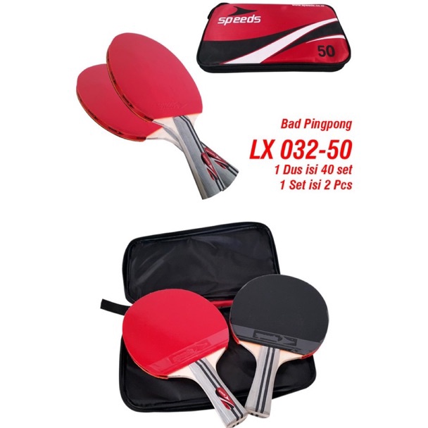 Jual Harga Bersahabat..!! Bet bat tenis meja ping pong SET ISI 2 +Tas SPEEDS LX 032-50 ORIGINAL ...