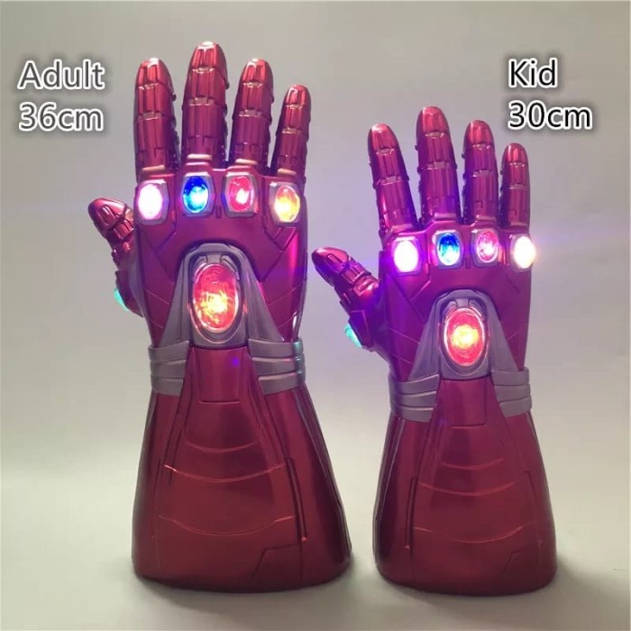 Jual PROMO!!! NANO GAUNTLET LED GLOVES THANOS AVENGERS END GAME TANGAN ...