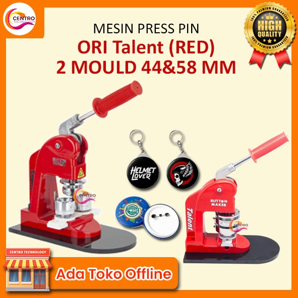 Jual Mesin Press Pin Red Talent Asli / Original Dapat 2 Moulding 44 ...