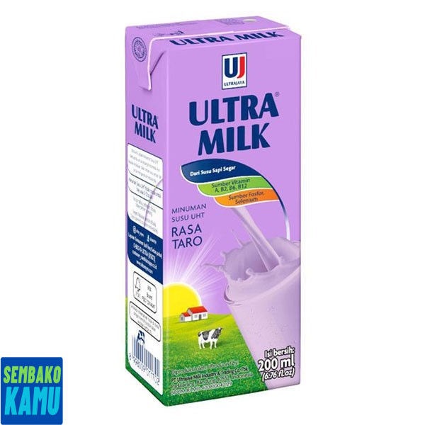 Jual Ultra Uht Milk Taro 200 ml - Susu | Shopee Indonesia