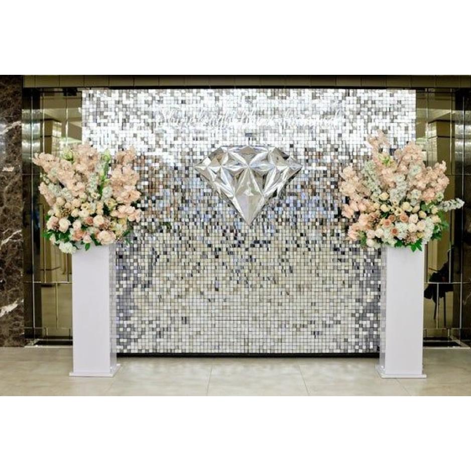 Jual Promo Backdrop Ulang Tahun Lamaran Wedding Sequin Tile Wall Panel ...
