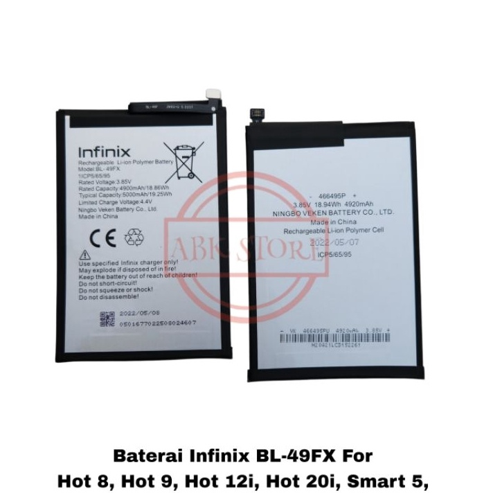 Jual LPD683 Baterai BL-49FX Infinix Hot 8, Hot 9, Hot 12i, Hot 20i ...