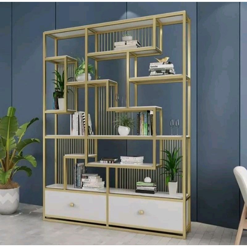 Jual Rak Multifungsi - Rak Pajangan - Rak Besi dengan Top Table HPL ...