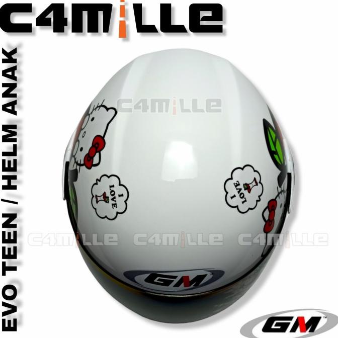 Jual HELM GM EVO TEEN HELLO KITTY #6 WHITE HELM ANAK | Shopee Indonesia
