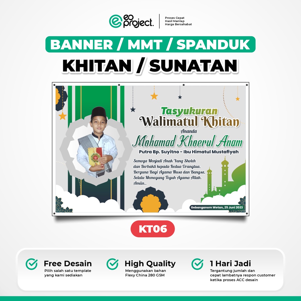 Jual Cetak MMT / Banner / Spanduk / Backdrop WALIMATUL KHITAN atau ...