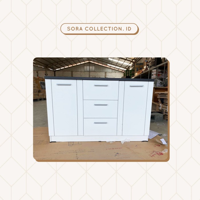 Jual Lemari Cabinet Buffet Rak Serbaguna Kitchen Set Dapur Orine Bahan ...