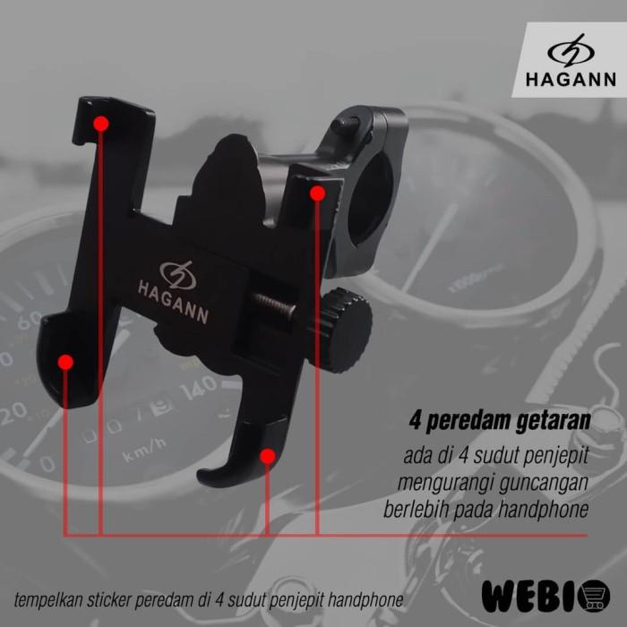 Jual HAGANN SHO-1002 HOLDER HP MOTOR STANG STAND DUDUKAN HANDPHONE BESI ...