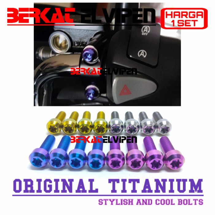 Jual Top Product Baut Titanium Dudukan Handle Beat Scoopy Vario Genio ...