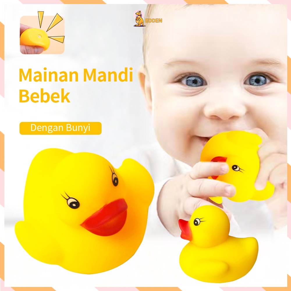 Jual Edden Bebek mainan mandi anak bayi mainan bebek karet | Shopee ...