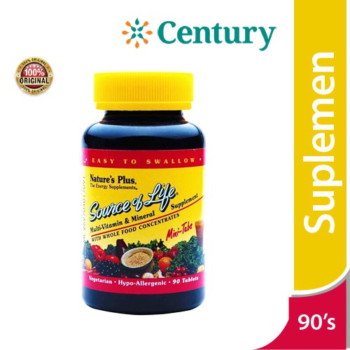 Jual Nature's Plus Sol Mini Tab 90 Kapsul/Multivitamin dan mineral ...