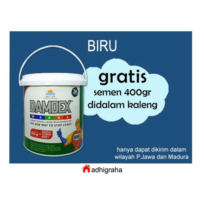 Jual damdex warna biru 0.8kg gs (Cat Anti Bocor / Waterproof) | Shopee ...