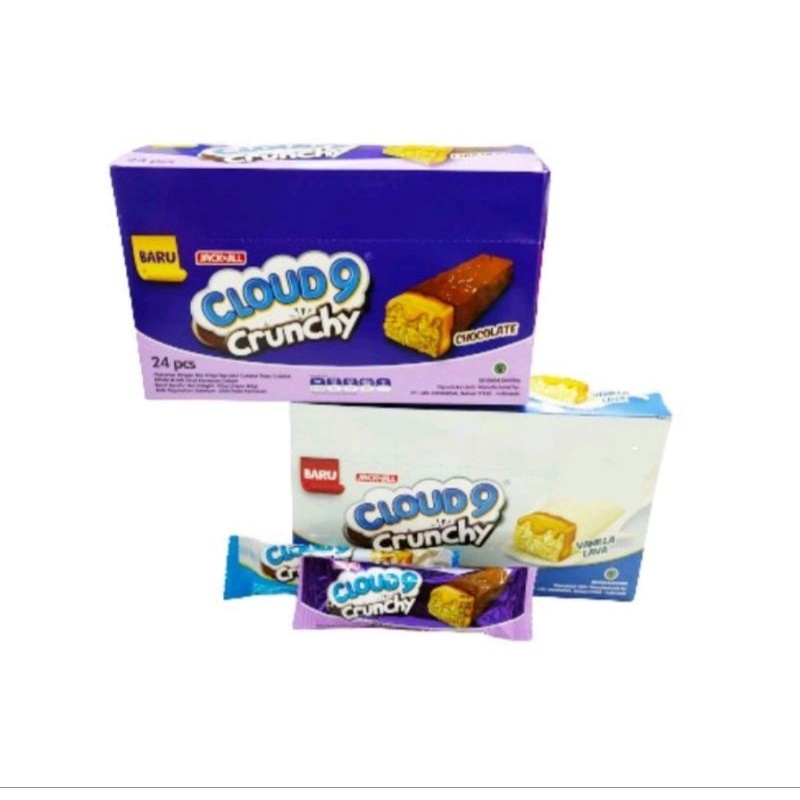 Jual Cloud9 1 Box isi 24 Bungkus @14gr Cloud 9 Wafer Bar Cokelat ...