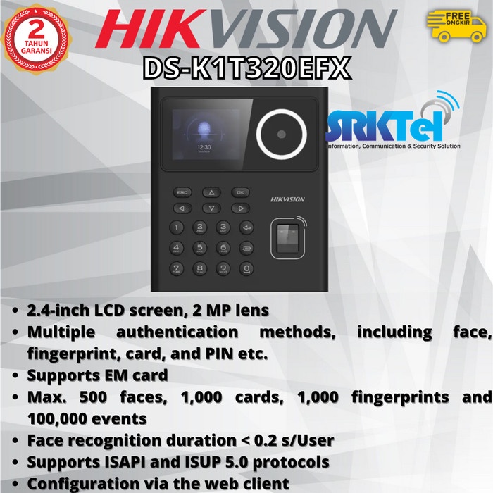 Jual Hikvision DS-K1T320EFX Mesin Absen Face Access Fingerprint RFID ...