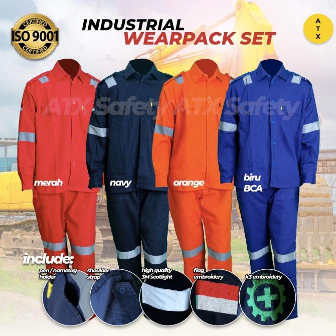 Jual Wearpack safety model setelan baju + celana ATX / werpak / wearpak ...