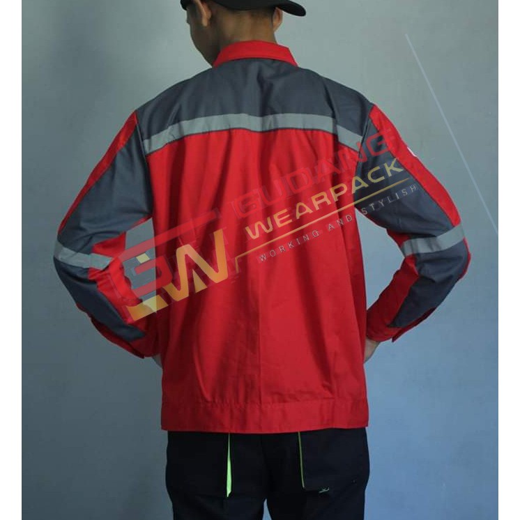 Jual Z1A GUDANG WEARPACK - BAJU KERJA SERAGAM PROYEK WARNA MERAH ABU ...